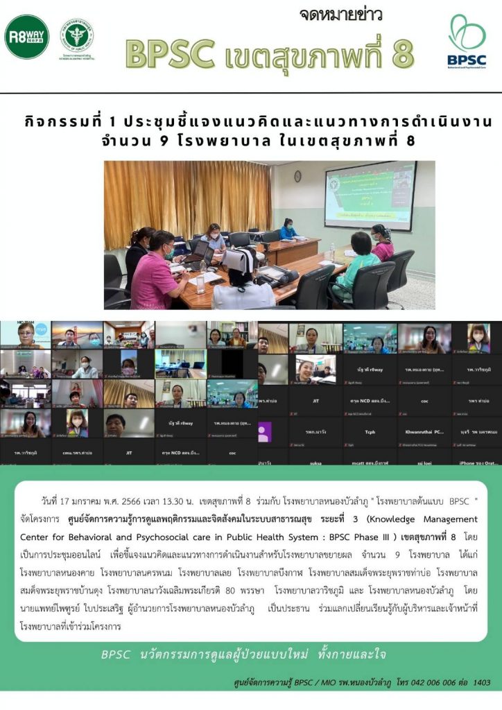 เขต 8 : กิจกรรมที่ 1 การประชุมชี้แจง – Thai BPSC